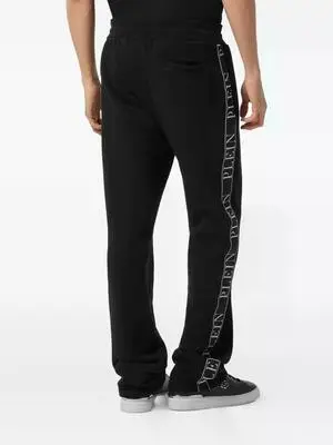 Philipp Plein Logo-tape Fleece Track Pants - Black