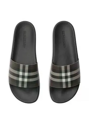 Burberry Check-print Slides