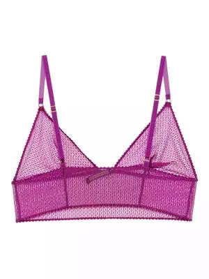 Kiki De Montparnasse Crochet Longline Bra - Purple