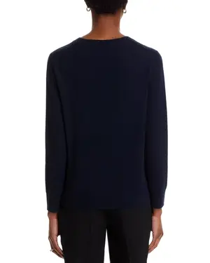 Bloomingdale'S 100% Cashmere V-neck Sweater - Navy
