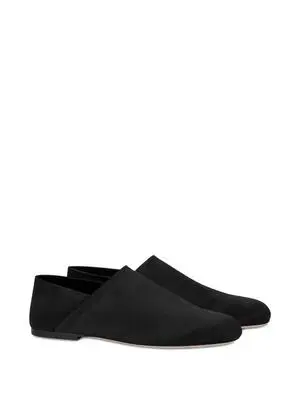 Alberta Ferretti Logo-debossed Leather Loafers - Black