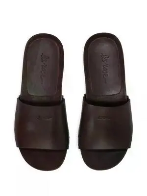 LA ROSE Leather Sandals - Brown