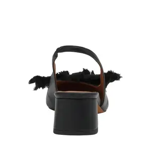 LANVIN Leather Heeled Slingback Ballerina
