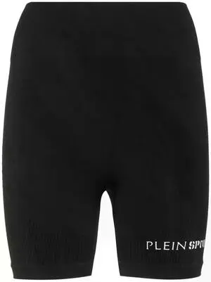 PLEIN SPORT Logo-print Cycling Shorts - Black