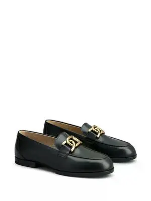 TOD'S Chain-embellished Leather Loafers