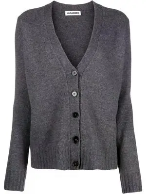 JIL SANDER V-neck Wool Cardigan