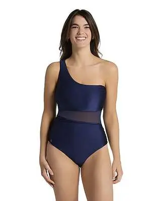 Victoria's Secret Leonisa Radiant One-shoulder One-piece Shaping Swimsuit - Blue