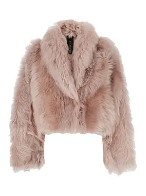 Elisabetta Franchi Double-Breasted Viscose Jacket With Classic Lapels - Pink