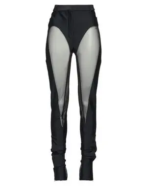 MUGLER Flared Trousers With Tulle Detail