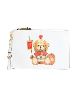 Moschino Leather Couture Clutch - White