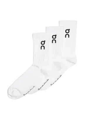 On Logo Crew Socks - White