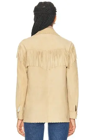 Ralph Lauren Ryland Fringe-trim Lamb-suede Jacket