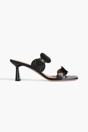 MALONE SOULIERS Trish 65 Laser-cut Leather Mules
