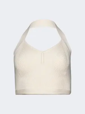 Wardrobe.NYC Knit Halter Top - Cream