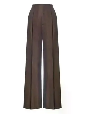 Alberta Ferretti Wool-blend Pleated Trousers