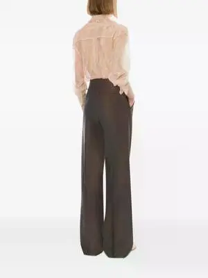 Alberta Ferretti Wool-blend Pleated Trousers