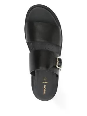Geox Buckle-detail Platform Sandals - Black