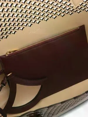SERGIO ROSSI Sr Mermaid Scallop-detail Leather Tote Bag - Brown