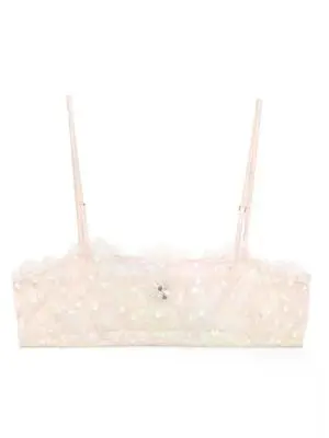 Kiki De Montparnasse Rosette Bandeau Soft Bra - Pink