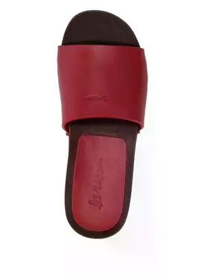 LA ROSE Leather Sandals - Red
