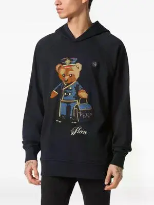 Philipp Plein Embroidered Hoodie - Blue