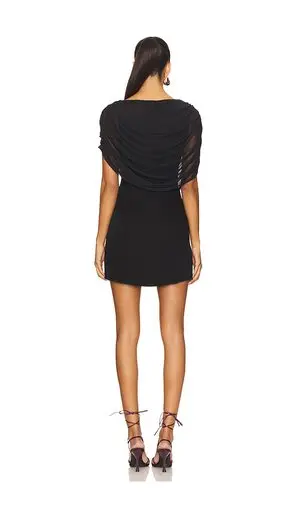 Superdown Bailey Mini Dress With Mesh Sleeves - Black