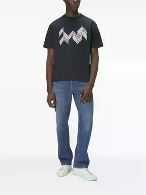 Missoni Geometric-pattern Cotton T-shirt - Blue