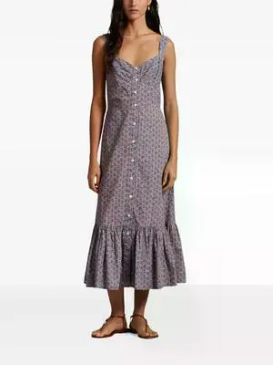 Ralph Lauren Floral-print Button-front Dress