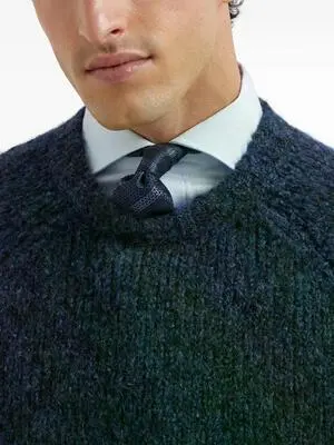 Brunello Cucinelli Striped Silk Neck Tie - Blue
