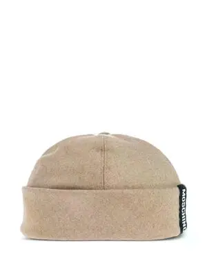 Moschino Logo-patch Beanie - Neutrals