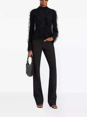 COURREGES Feather-embellished Long-sleeve Top