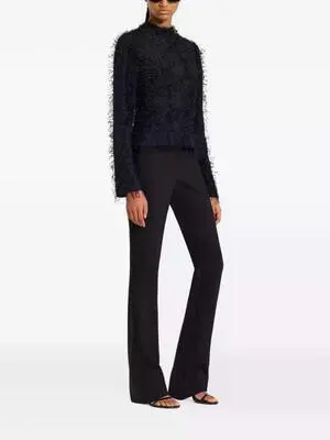 COURREGES Feather-embellished Long-sleeve Top
