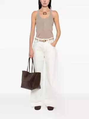 Brunello Cucinelli Ribbed Scoop-neck Top