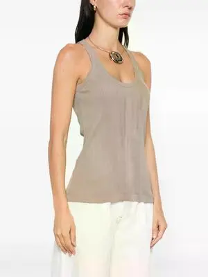 Brunello Cucinelli Ribbed Scoop-neck Top