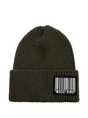 Moschino Barcode-detail Beanie - Green