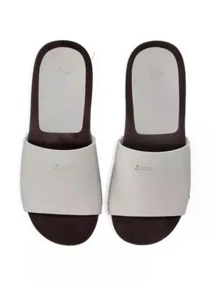 LA ROSE Leather Sandals - White
