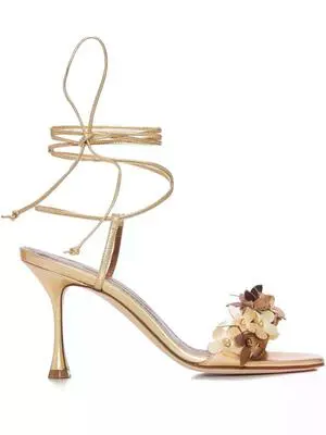 Manolo Blahnik Lace Up Sandals For Women