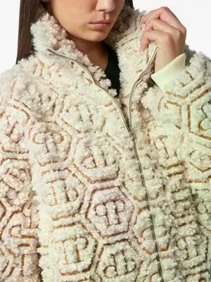 Philipp Plein Monogram Teddy Bomber Jacket