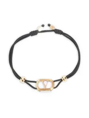 Valentino Garavani Gold-tone Stone Bracelet - Black