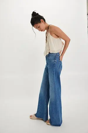 MOTHER The Lemon Twist Wide-leg Jeans - Rolling In The Dough
