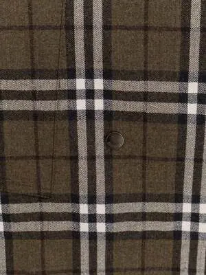 Burberry Virgin Wool Check Print Skirt