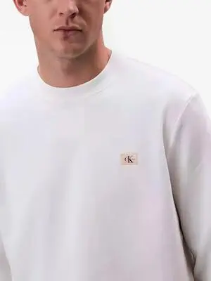 Calvin Klein Logo-patch Crew-neck Sweatshirt