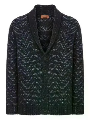 Missoni Wave-pattern Shawl-collar Cardigan