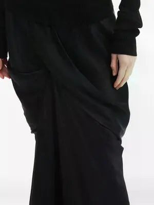 Rick Owens Draped Asymmetrical Midi Skirt