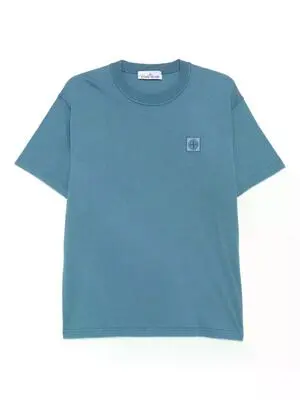 Stone Island Compass-patch Cotton T-shirt - Blue