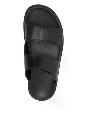 Geox Double-strap Leather Slippers