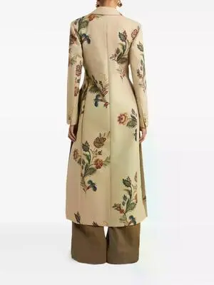 Etro Floral-print Belted Coat