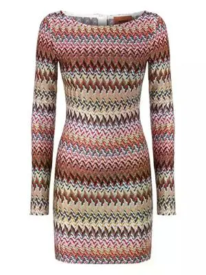 Missoni Long-sleeve Mini Dress - Brown