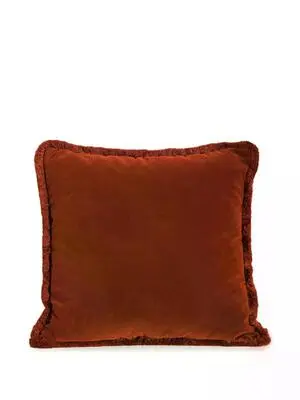 SOHO HOME Margeaux Fringed Square Cushion - Red