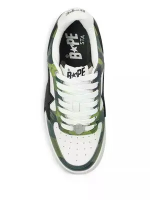 A BATHING APE Star-appliqué Camouflage-pattern Sneakers